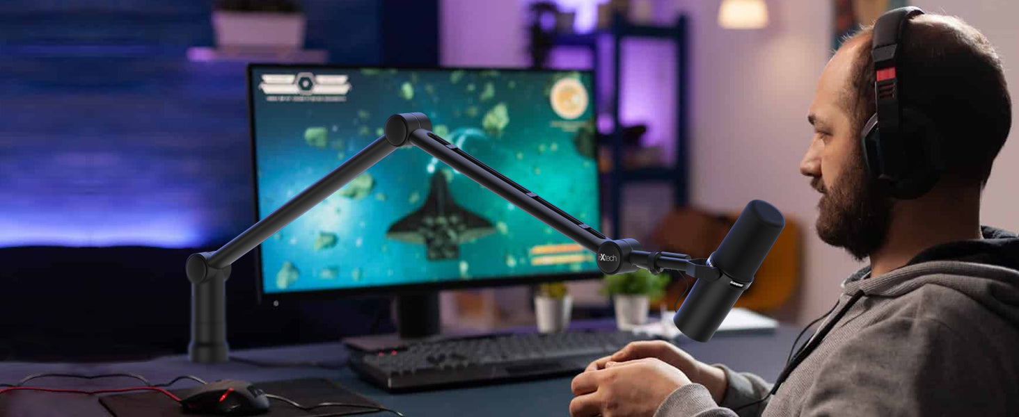 I-XTECH | OpenBox Adjustable 360° Rotatable Microphone Boom Arm - Hero Model