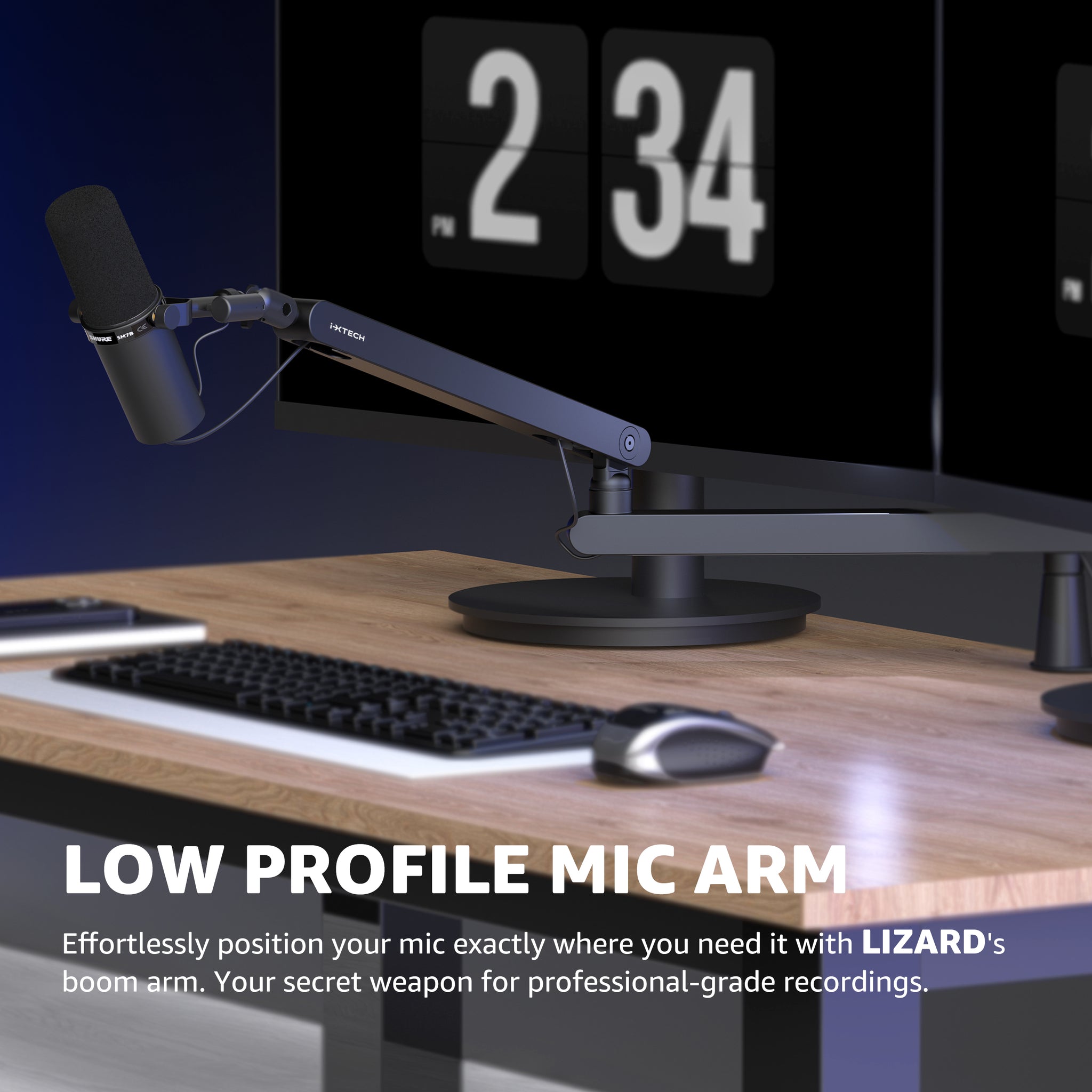 I-XTECH | Lizard - Low Profile Boom Arm MI05