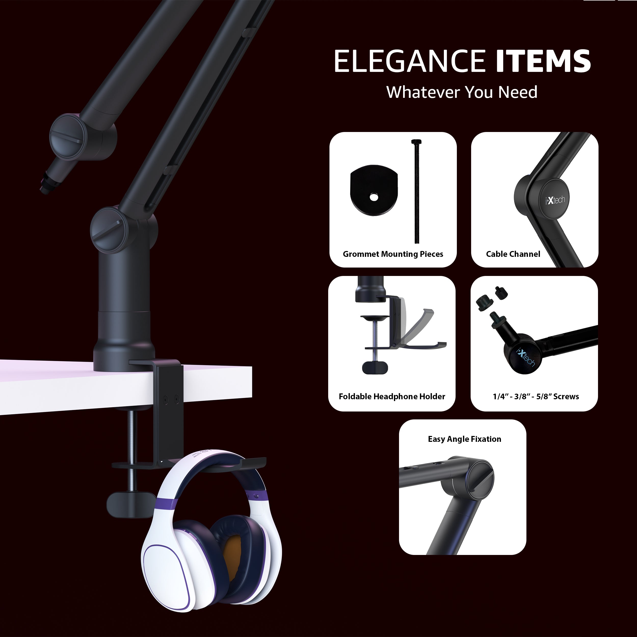 I-XTECH | Elegance - Microphone Boom Arm MI02
