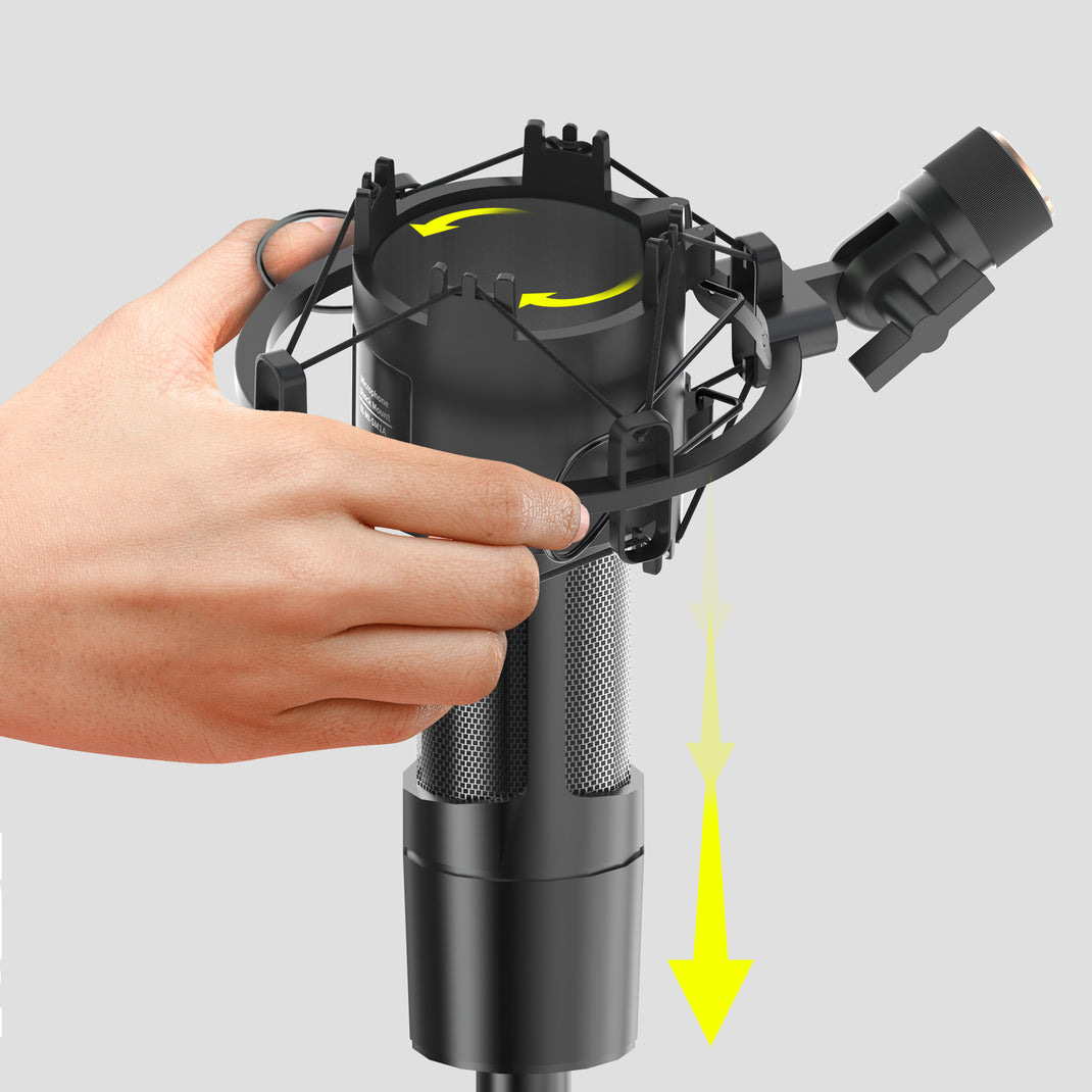 I-XTECH | Microphone Shock Mount Mic Holder Clip for Noise Isolation ...