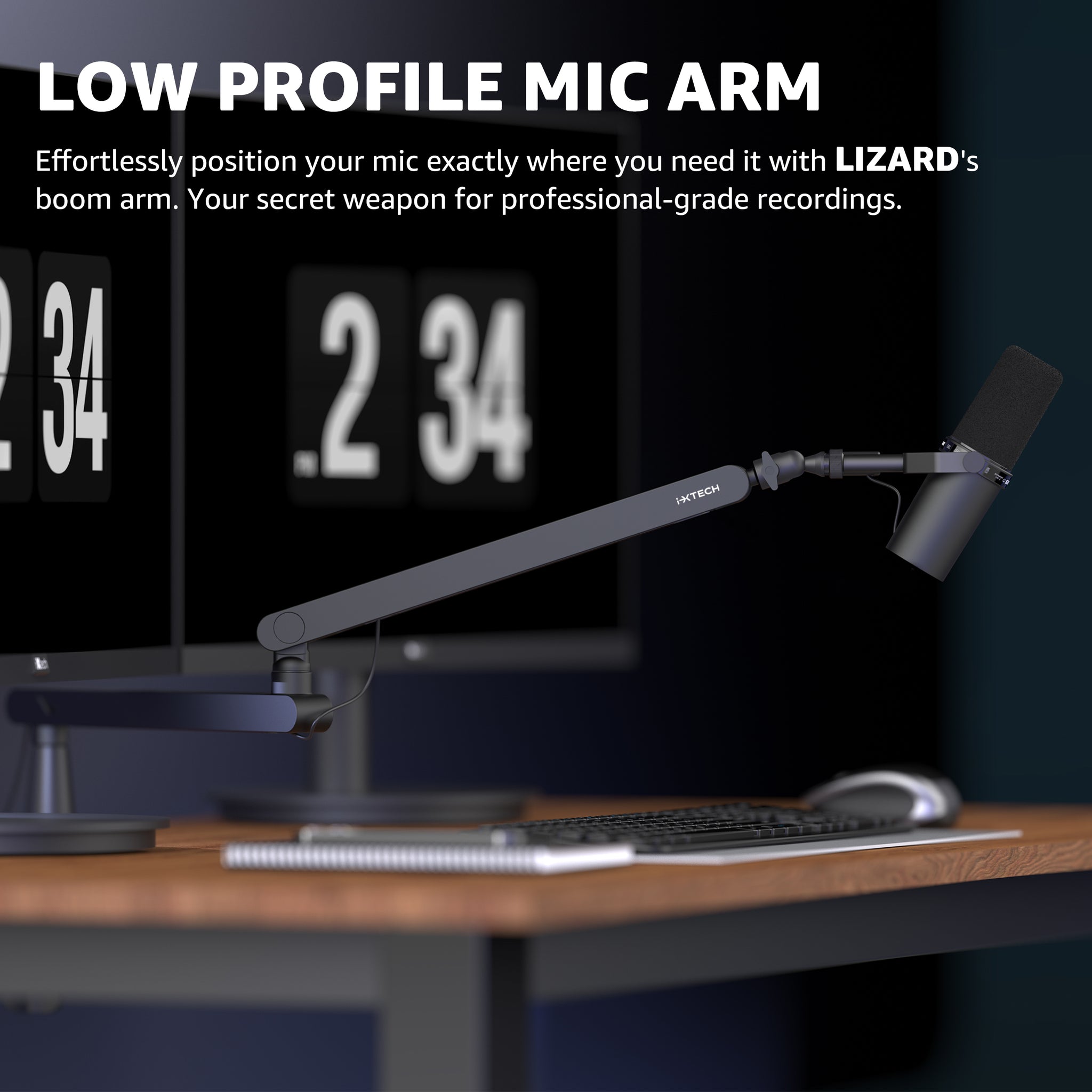 I-XTECH | Lizard - Low Profile Boom Arm MI05