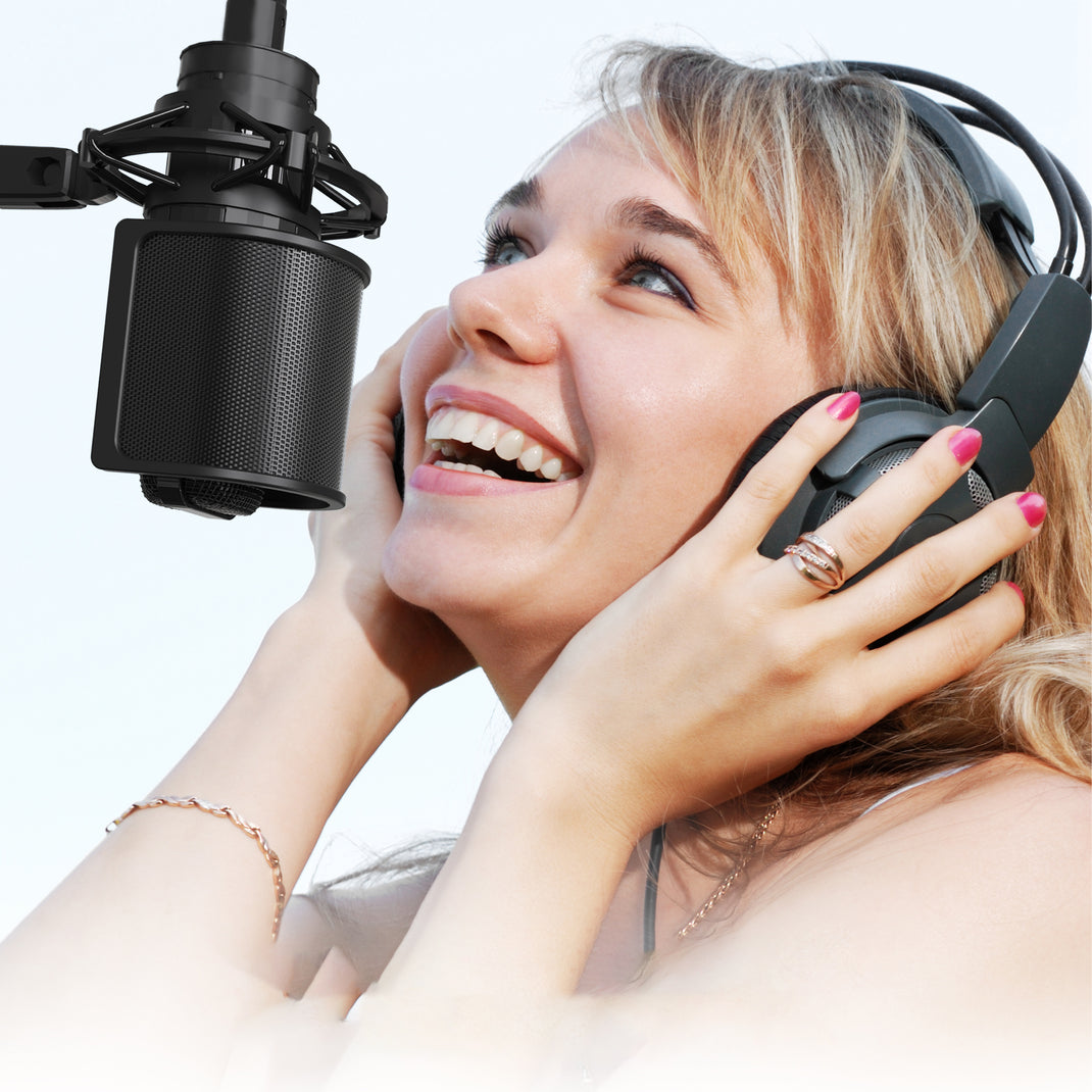 I-XTECH | Microphone Pop Filter, Mic Pop Screen with Metal Mesh and Foam Filter