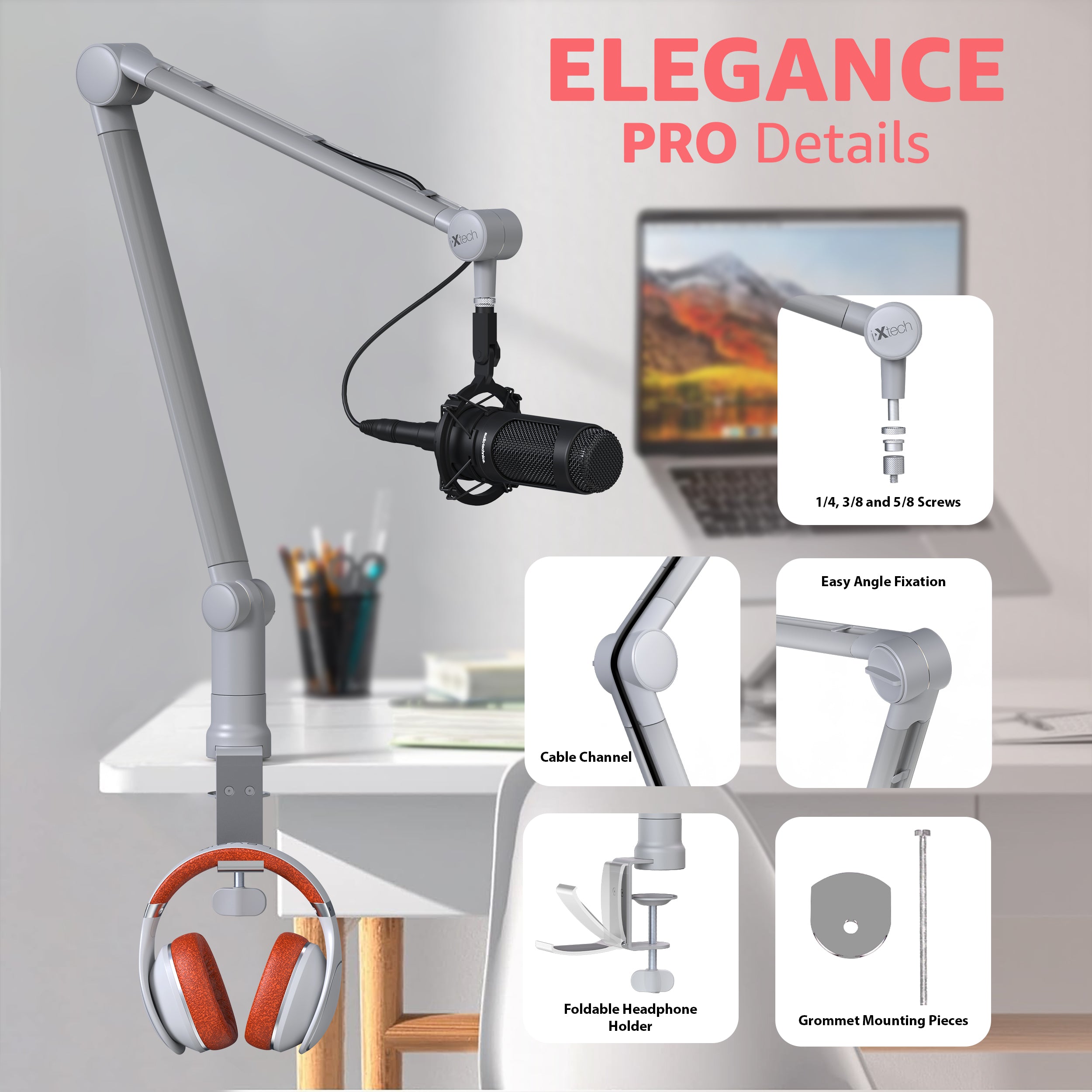 I-XTECH | Elegance - Microphone Boom Arm MI02