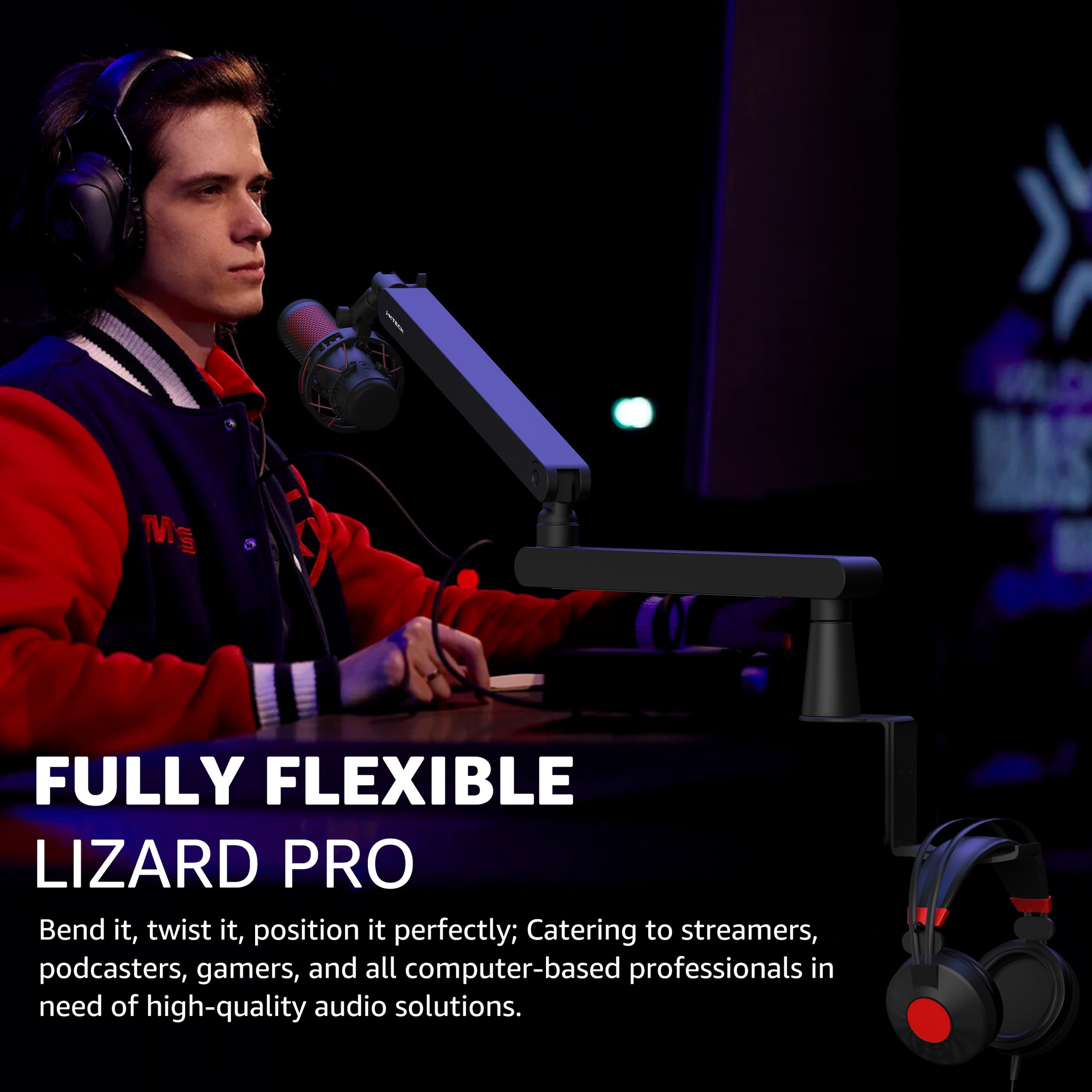 I-XTECH | Lizard - Low Profile Boom Arm MI05