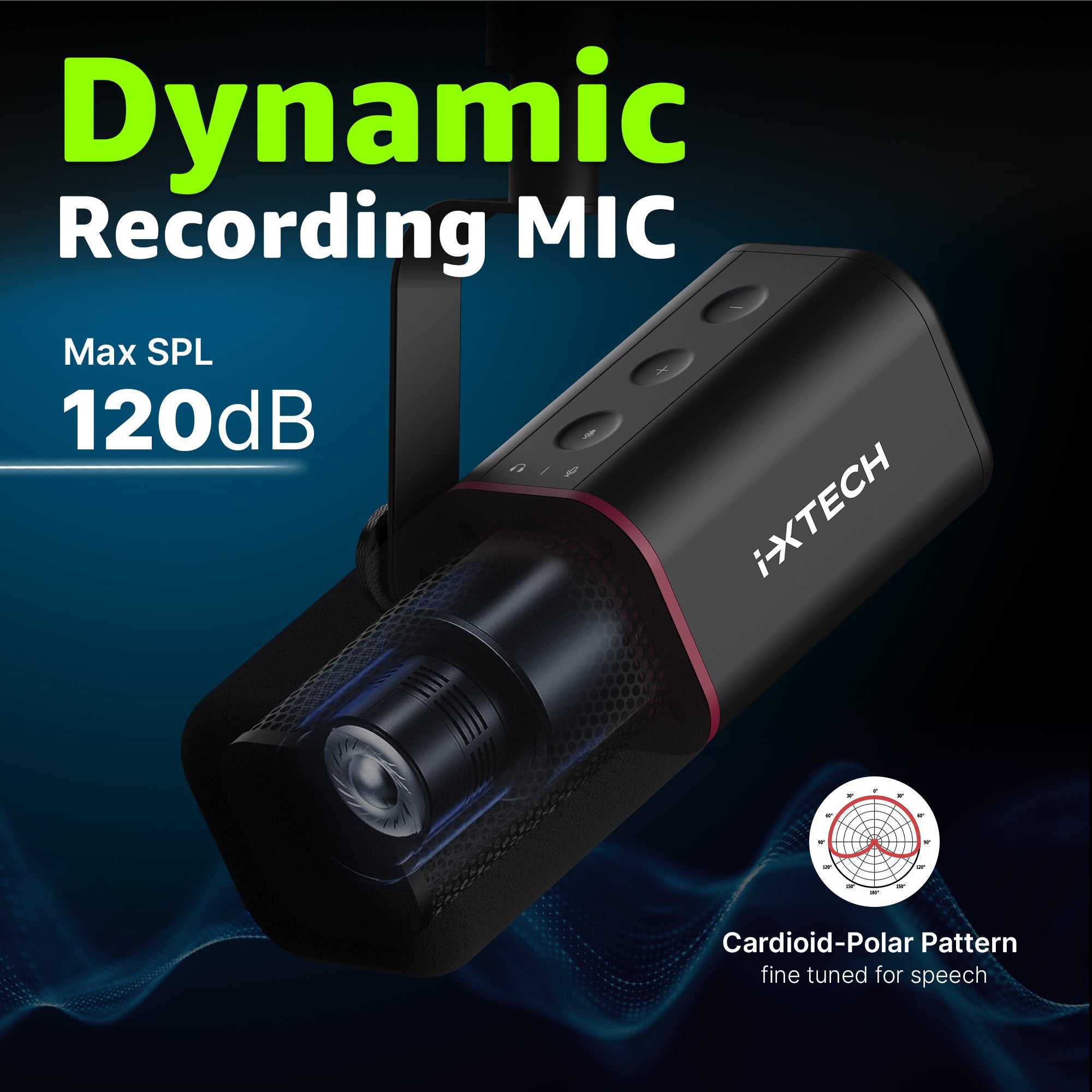 I-XTECH | IX-MIC01 Dynamic Microphone USB/XLR