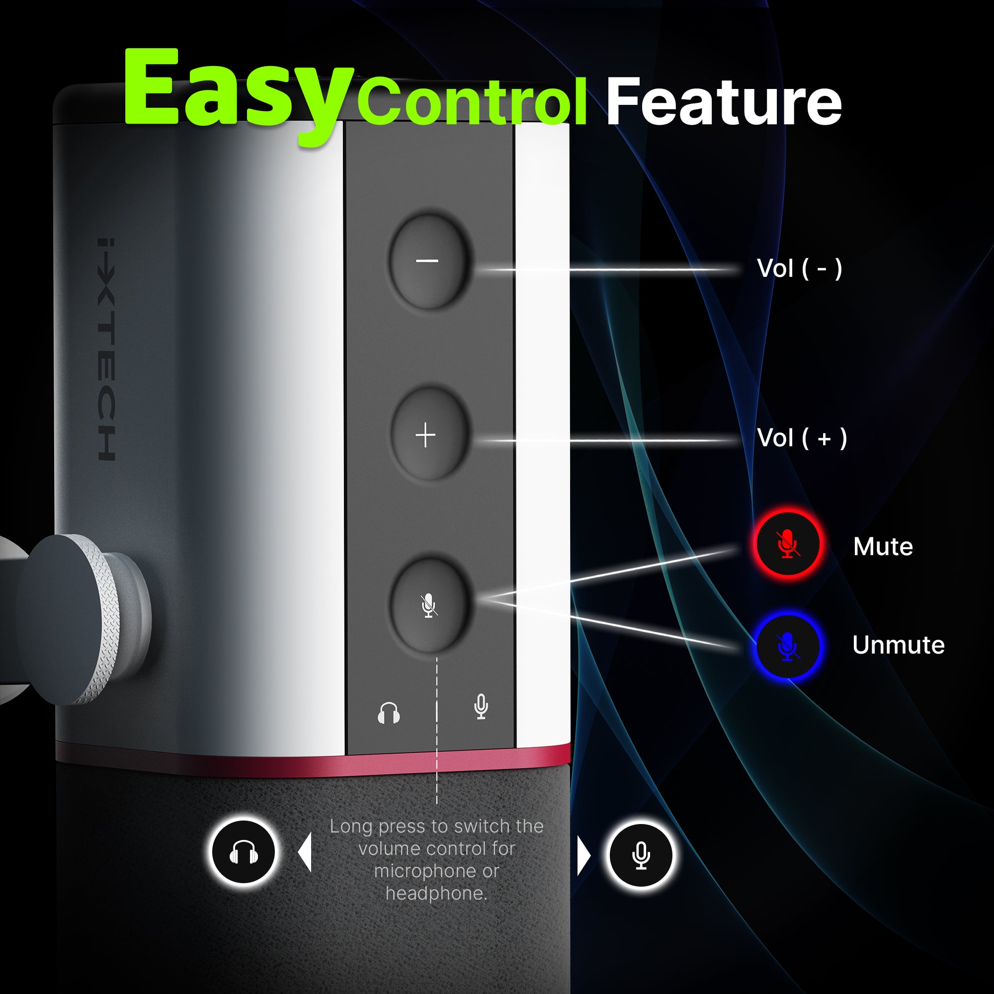 I-XTECH | IX-MIC01 Dynamic Microphone USB/XLR