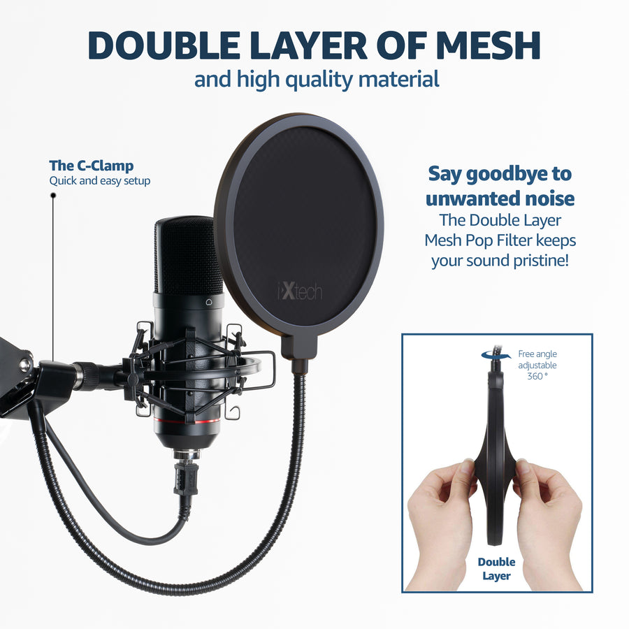 I-XTECH | Pop Filter for Microphone Pop Filter for Blue Yeti